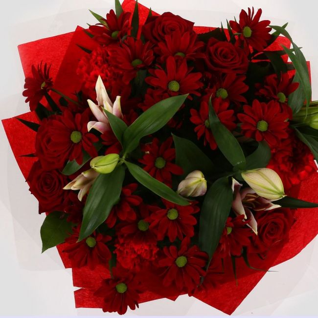 Red Rapture Bouquet – Delightful Flora