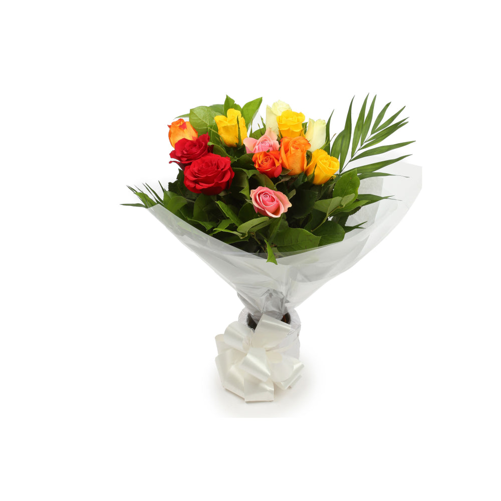 Multicolour Roses Bouquet – Delightful Flora