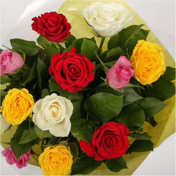 12 Beautiful Mixed Roses – Delightful Flora